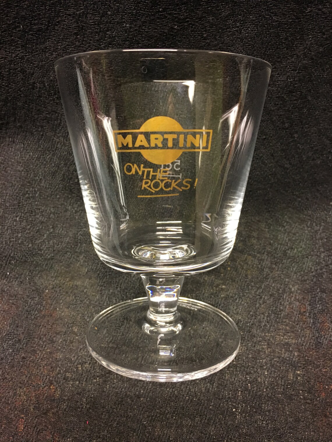 1 Vintage Martini On the Rocks glass advertising Martini On | Etsy
