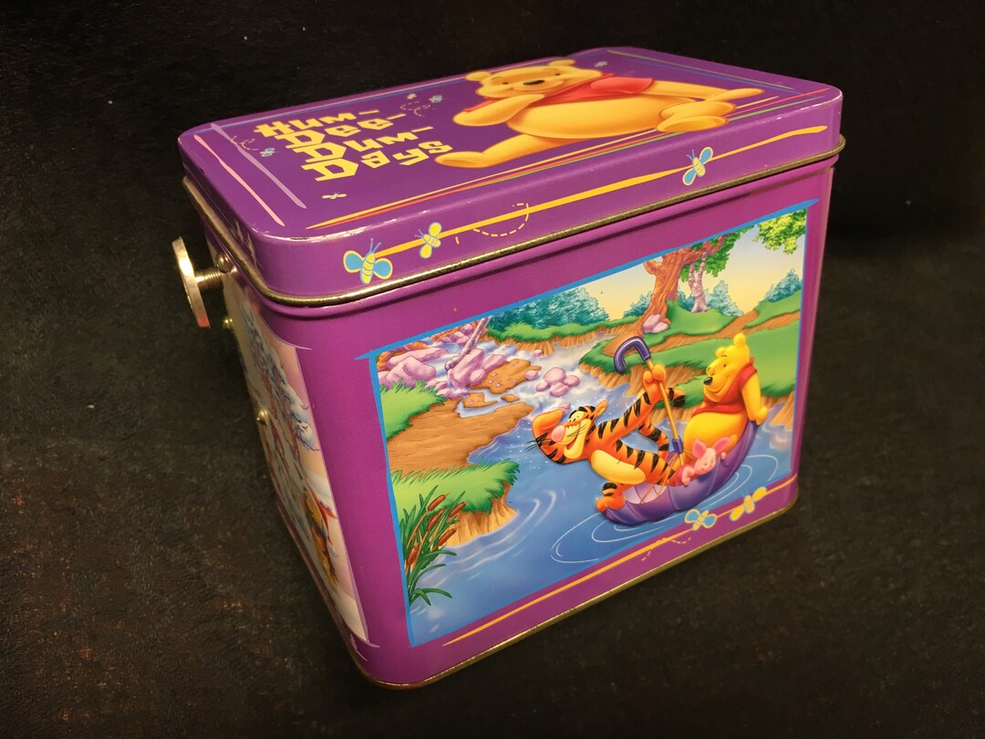 Vintage Winnie the Pooh Music Box Tin, Disney Filmmusic Theme - Etsy