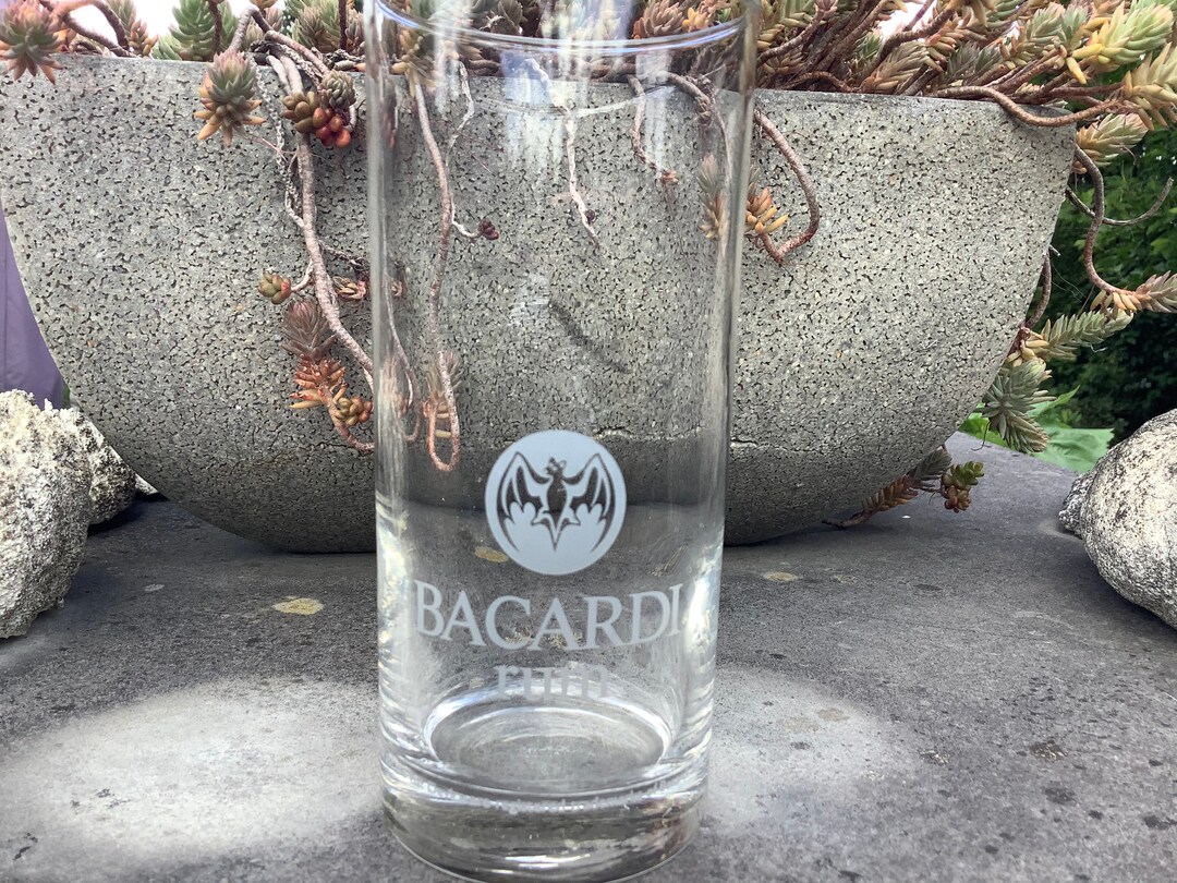 1 Vintage Bacardi Rum Tumbler Glass Bacardi The Bacardi Collection Bacardi Collector Glass