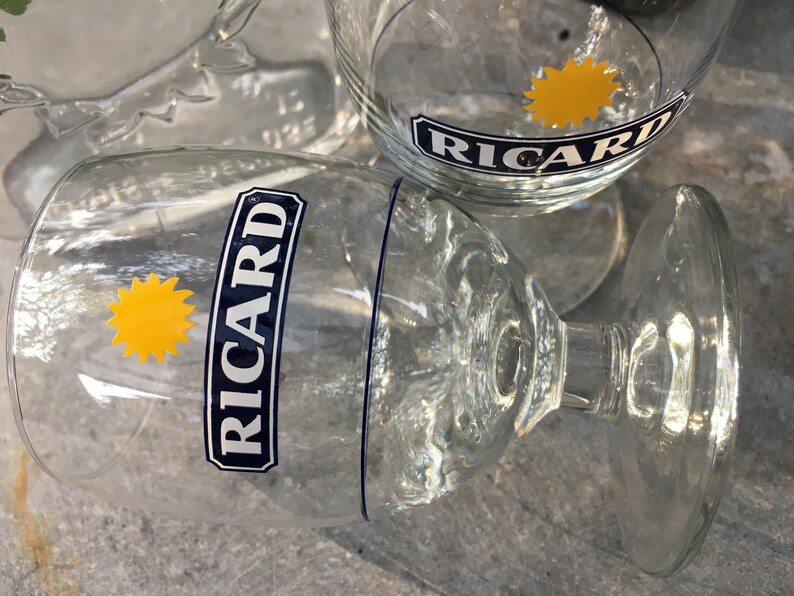 Vintage Ricard Carafe Set: French Pastis Water Pitcher & Glasses - Etsy