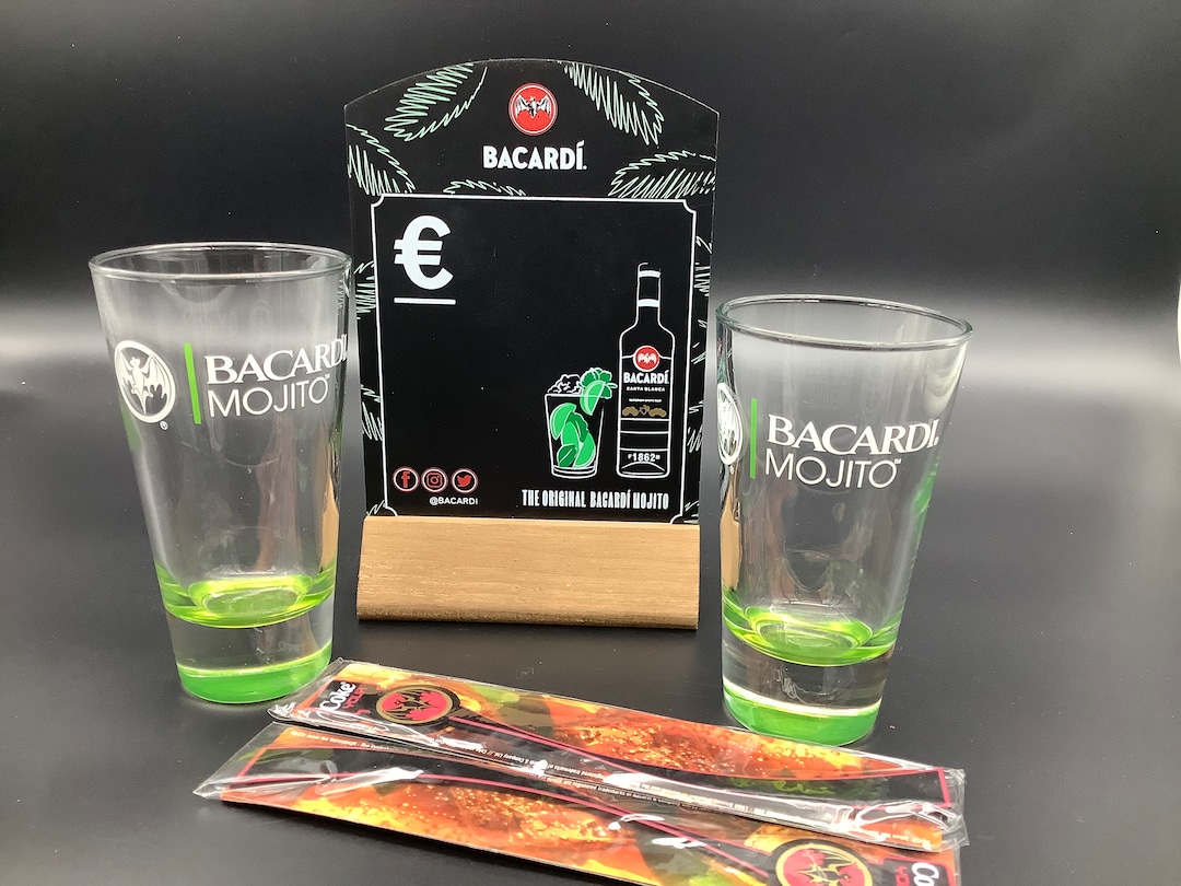 A Beautiful Bacardi Mojito Set for the Collector, Consisting of Two ...