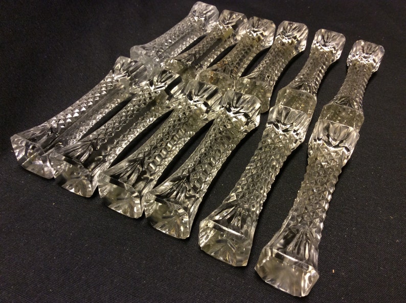 Vintage French Cut Crystal Knife Rests, Set of 12, Original Box - Etsy