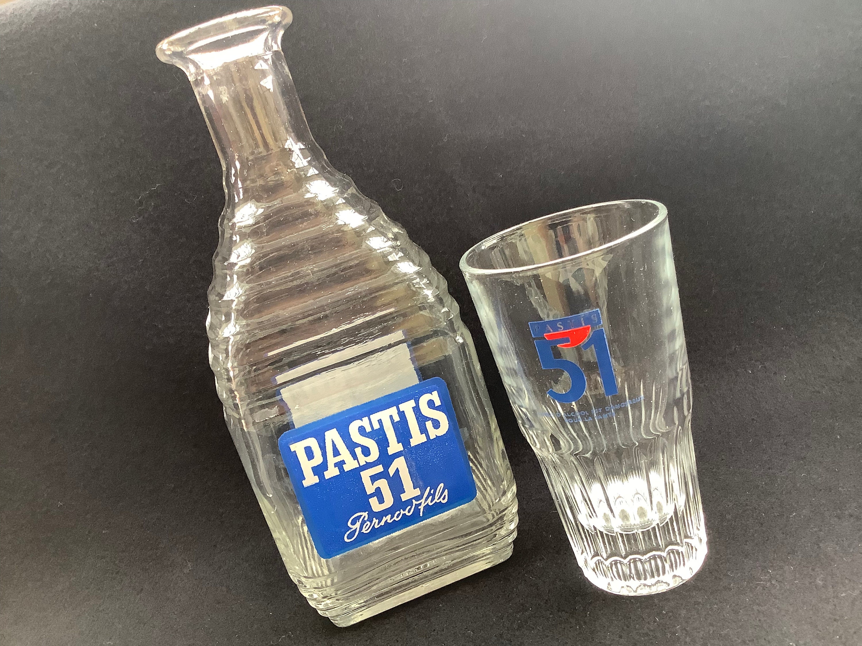 French PERNOD 1950s Glass PITCHER CARAFE ~ Iconic Pastis 51 Aperitif ...