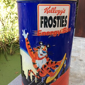 Large Round Tin With Frosties Kellogg's Tiger Skating, Kelloggs ...