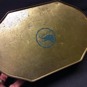 Vintage Côte D'or Tin, Floral Bird Oval Canister, Hinged Lid - Etsy