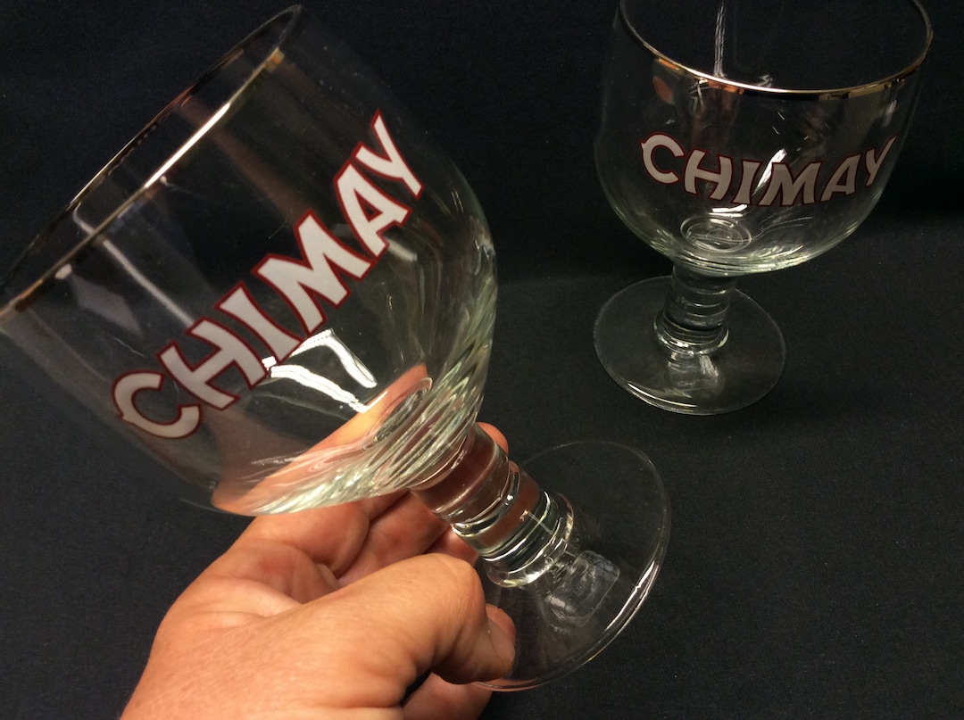 2 Vintage Glasses for the Famous Chimay Trappist Beer, Belgian Beer ...