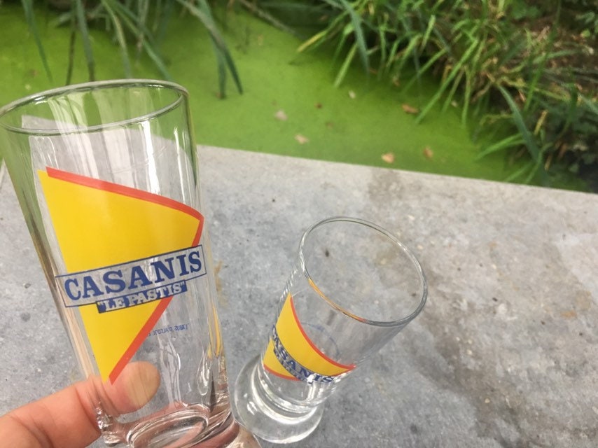 2 Vintage Casanis le Pastis Glasses With Heavy | Etsy