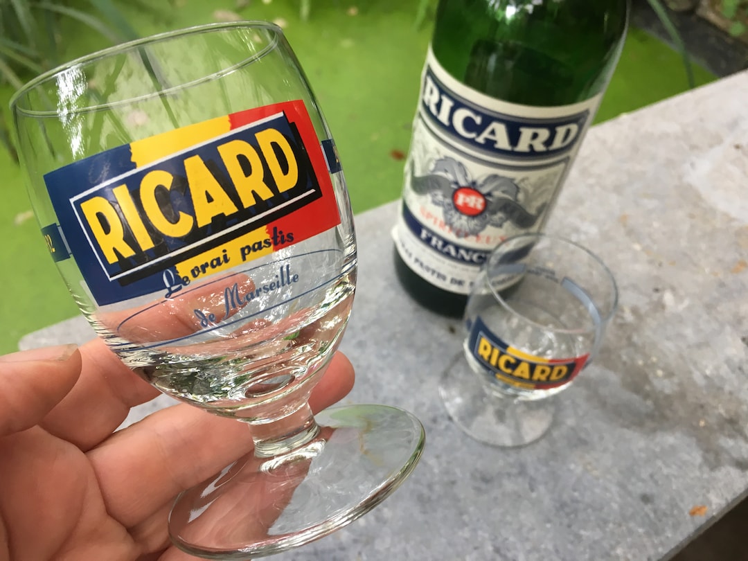 2 Vintage Special Edition Retro French Ricard Pastis Glass, Le Vrai ...
