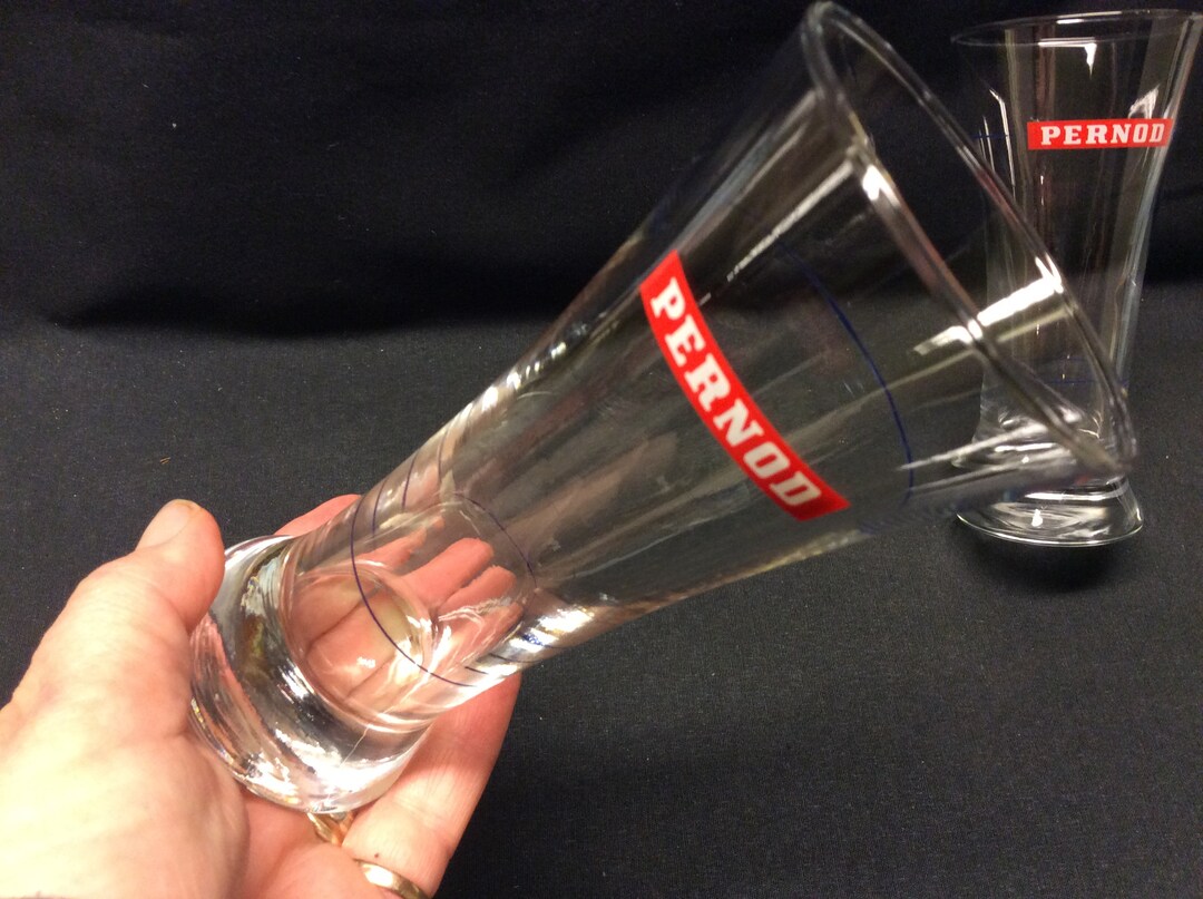 2 Vintage Pernod Glasses, With Red Pernod Logo , Pernod Et Fils ...