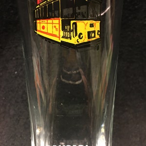 A Vintage Campari Longdrink Glass With Image of Campari Trolley Car and ...