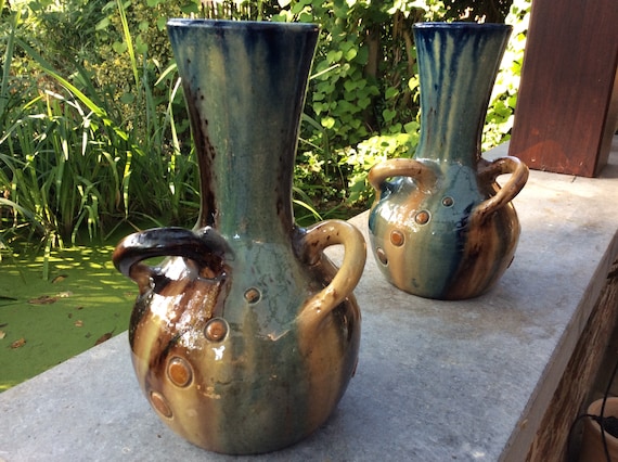 A Set of 2 Vintage Torhout Pottery Flemish Pottery Arts & - Etsy