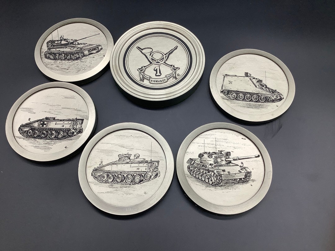 1 Coaster for a Bottle and 6 Coasters for a Glass, With the Image of ...