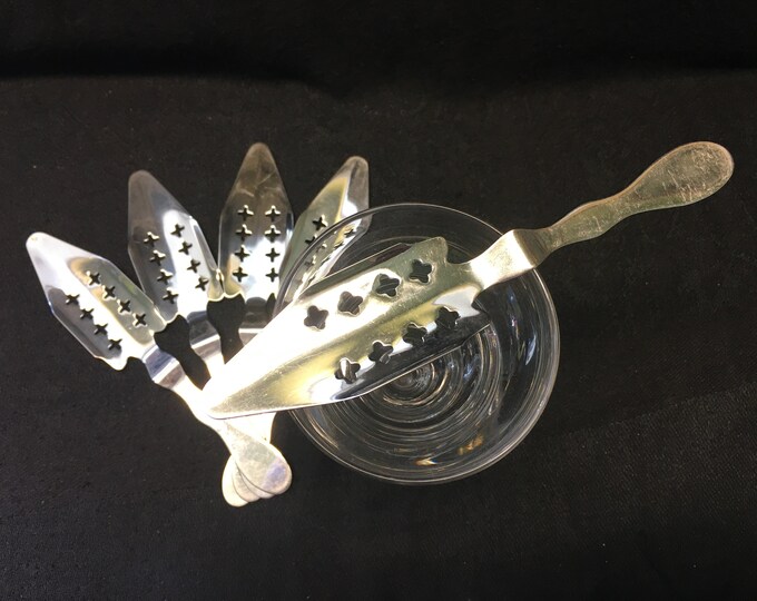 5 Absinth Spoons Hallmarked Reppelmassif 18/8, Absinth Revival, Ideal ...