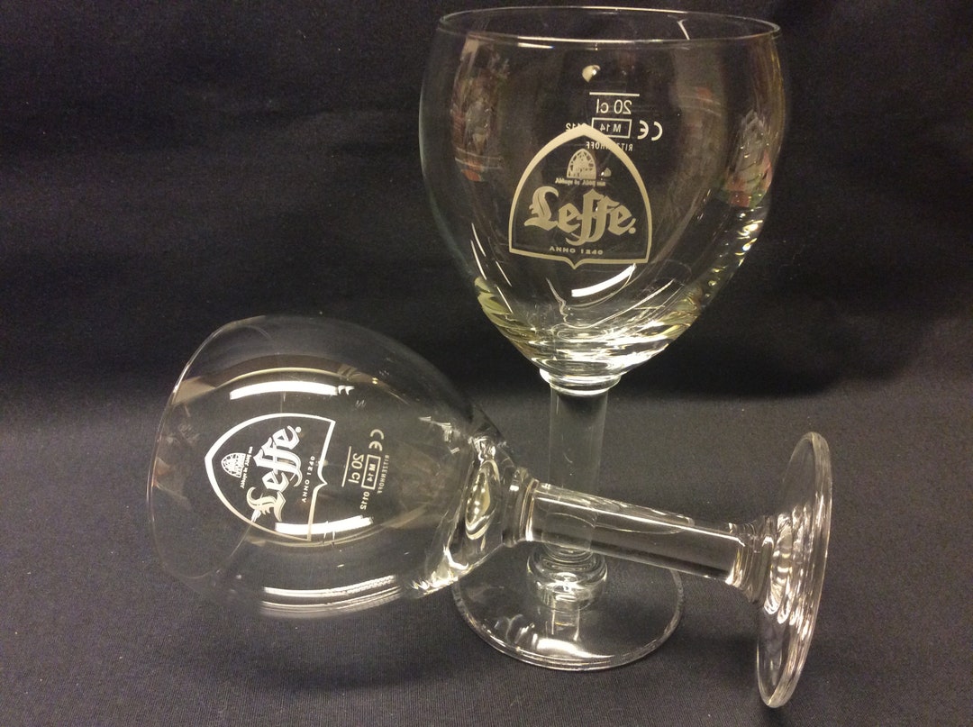 2 Glasses for the Famous Leffe Abbey Beer, Leffe Belgian Beer Glass ...