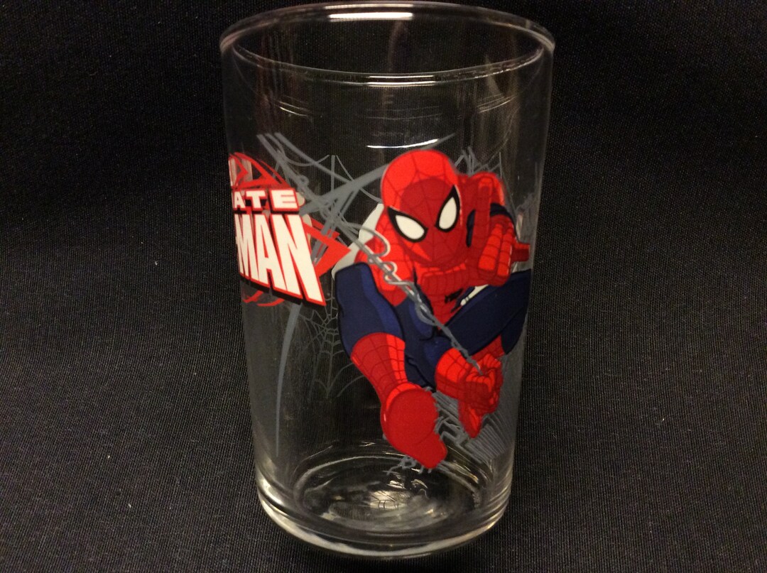 A Vintage Marvel Ultimate Spider-man Glass From the French Mustard ...