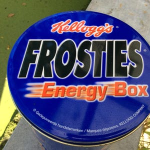 Large Round Tin With Frosties Kellogg's Tiger Skating, Kelloggs ...