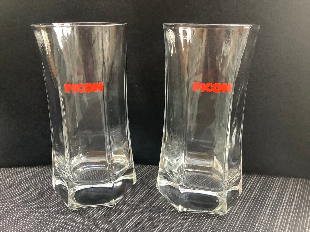 2 Vintage Picon Glazen Met Picon Advertising Tumbler, Gemaakt in ...