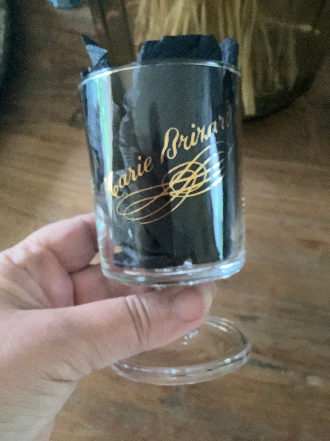 2 Rare Marie Brizard Pastis Drinking Glasses With Gold Inscription, on ...