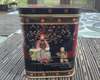 Asian Tea Tin Box - Etsy
