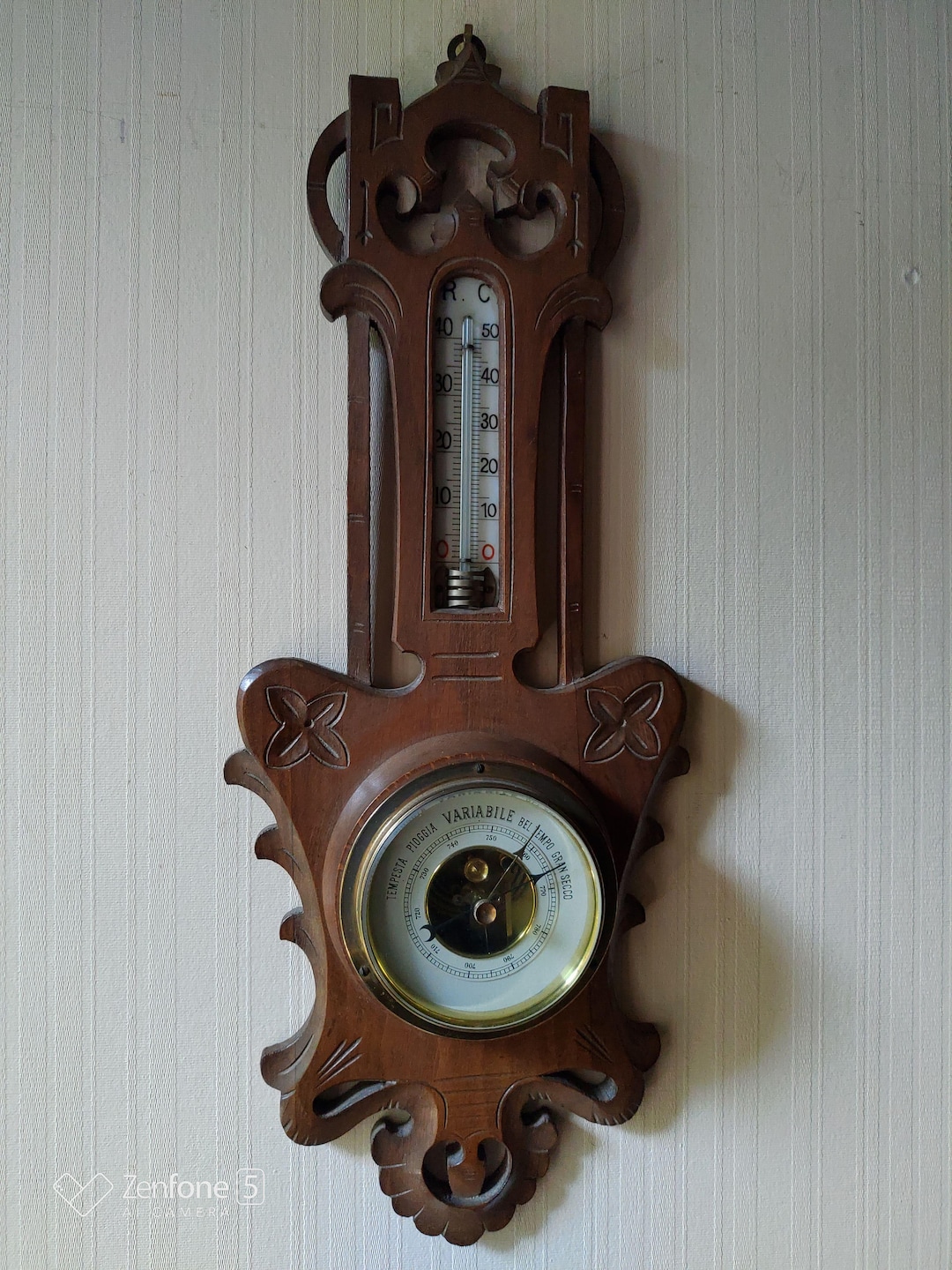 Antique Weather Station "lufft". Thermometer-barometer Late 19th ...