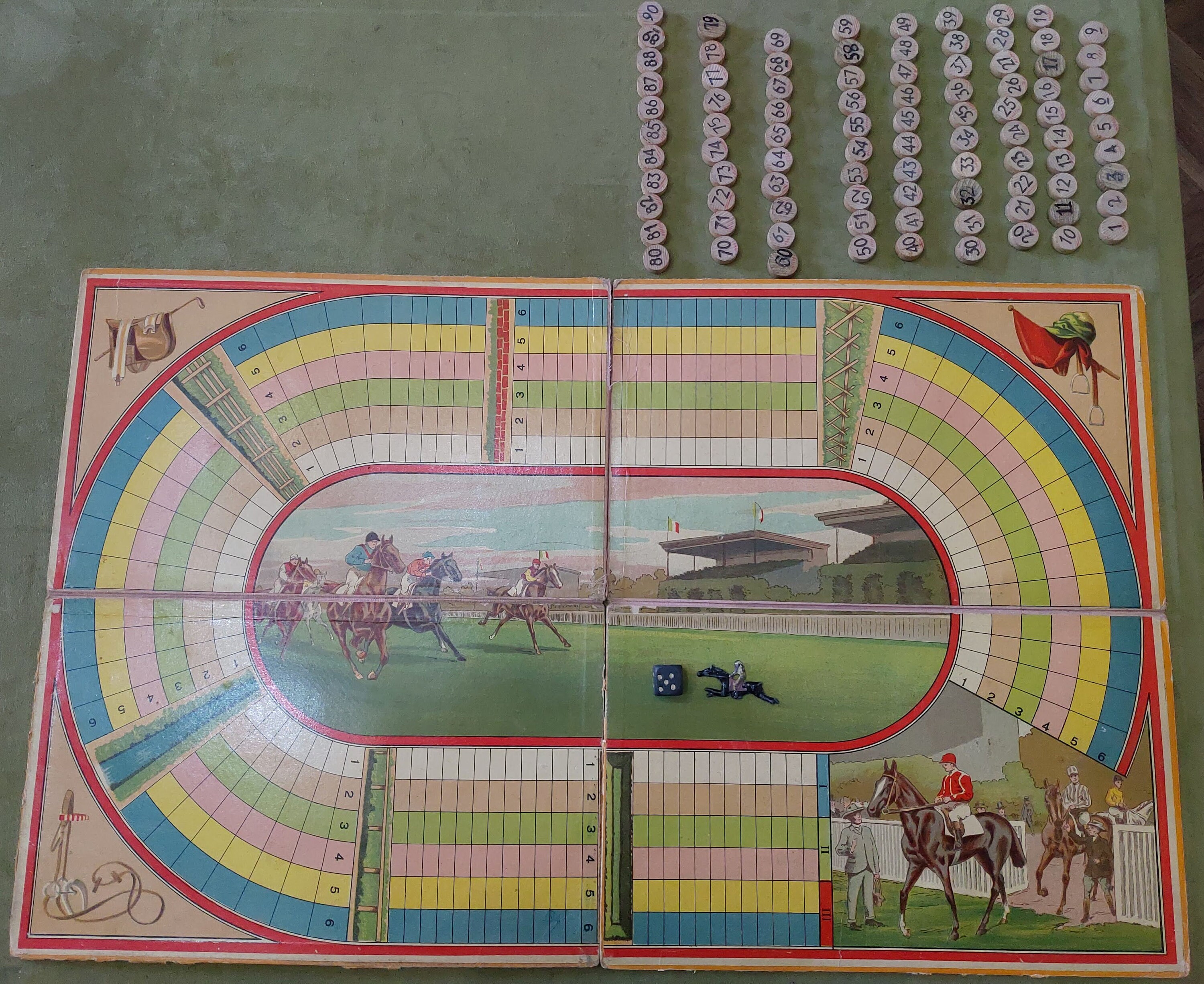 Horse Racing Game Board 62 X 38 Cm, 1950s - Etsy
