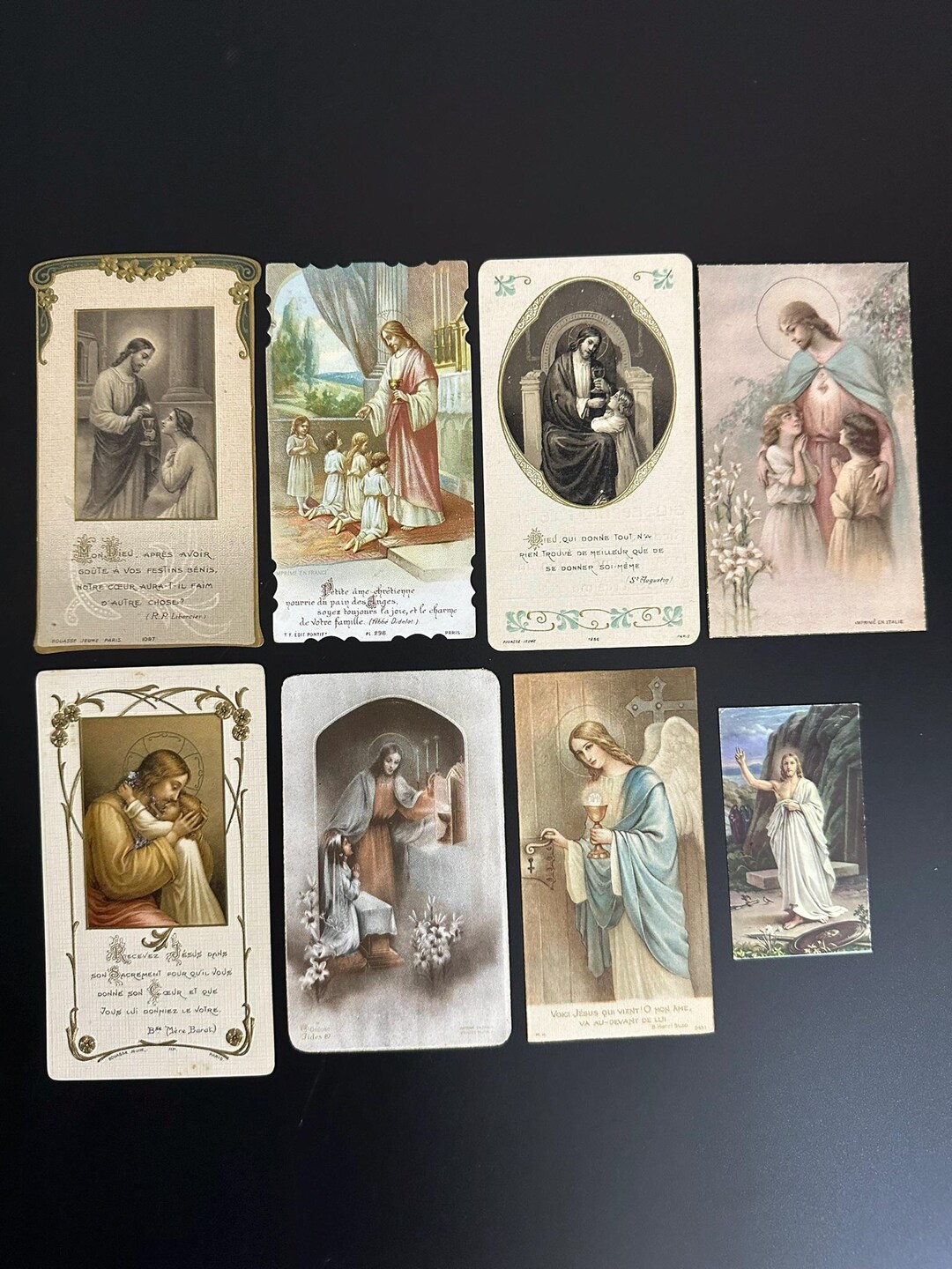 Ancient and Very Rare Holy Cards With Jesus Prayer, First Communion ...