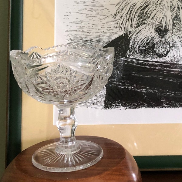 Clear Glass Compote - Etsy