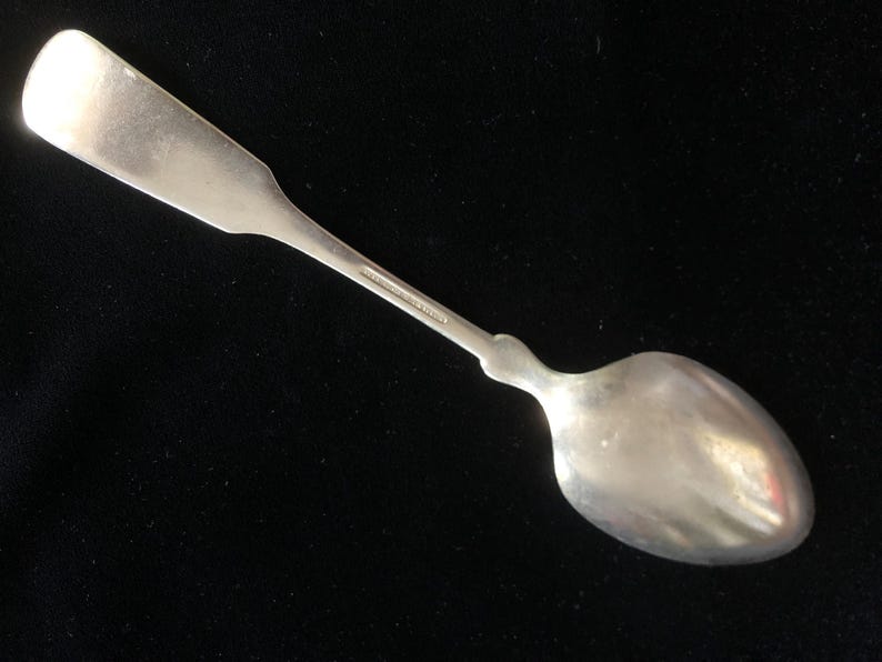 Antique Nevada Nickel Silver O. S. CO. Serving Spoon Tipped Fiddle ...