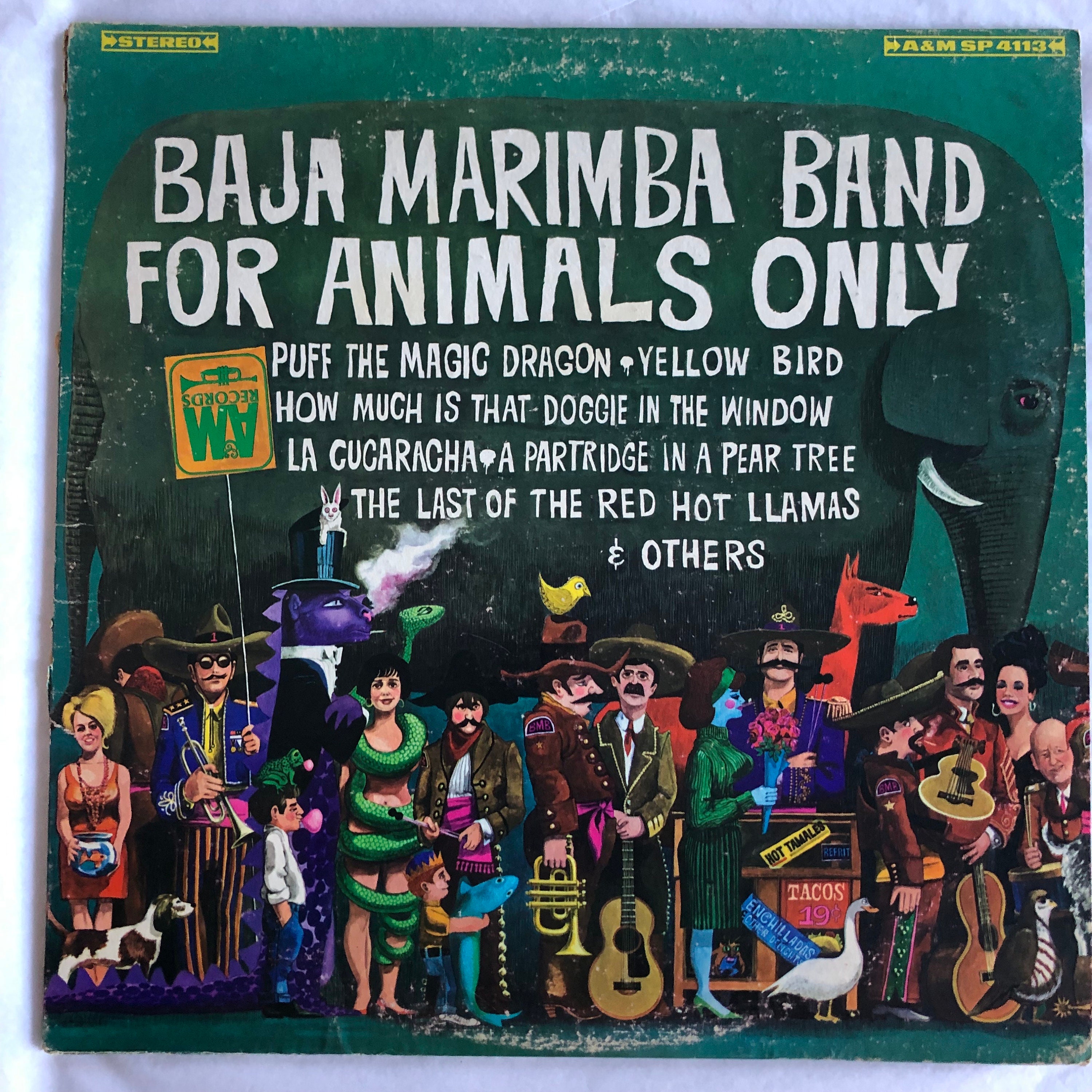 Baja Marimba Band for Animals Only A&M 1966 Vintage Vinyl Record Album ...