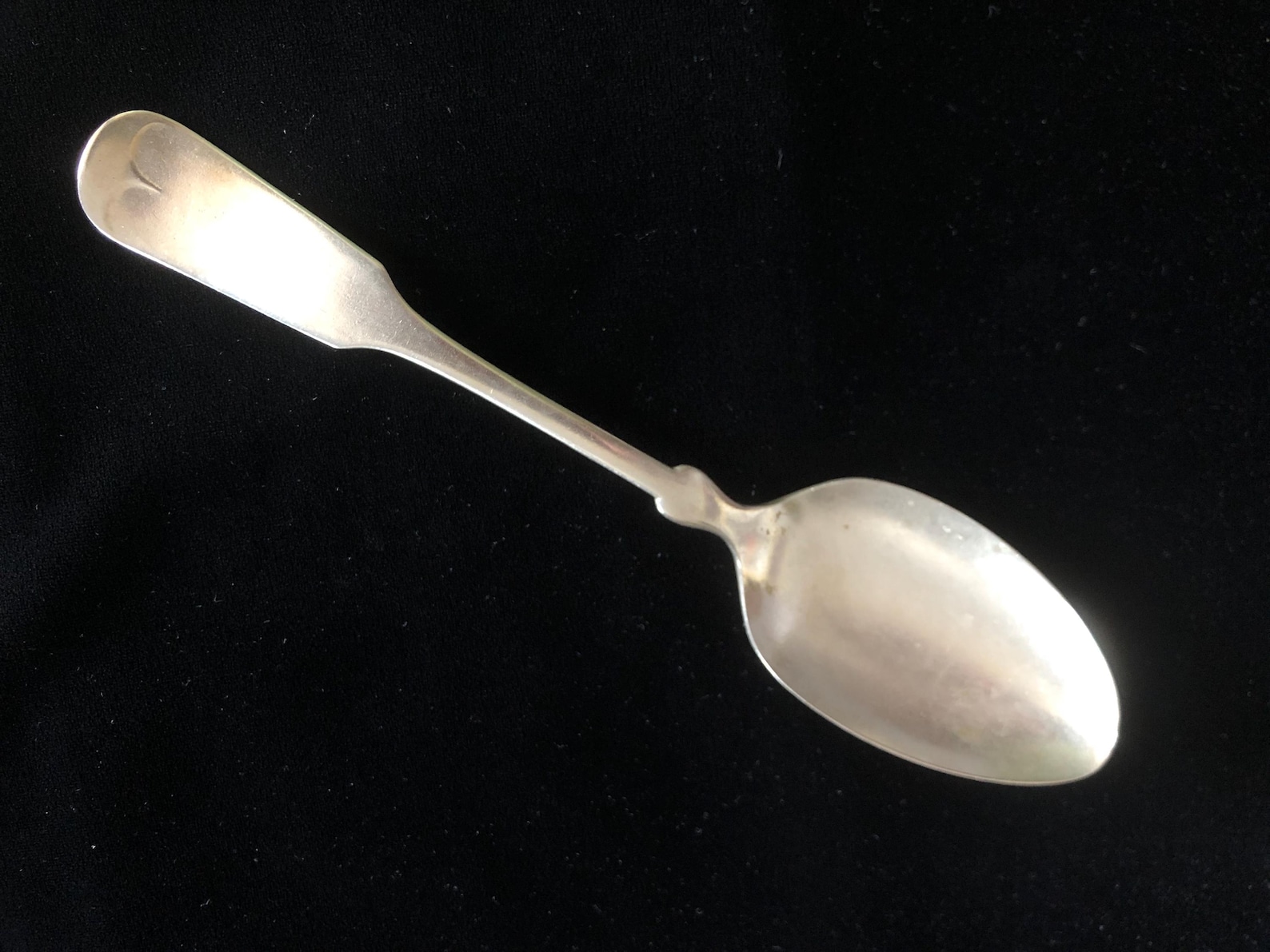 Antique Nevada Nickel Silver O. S. CO. Serving Spoon Tipped Fiddle ...