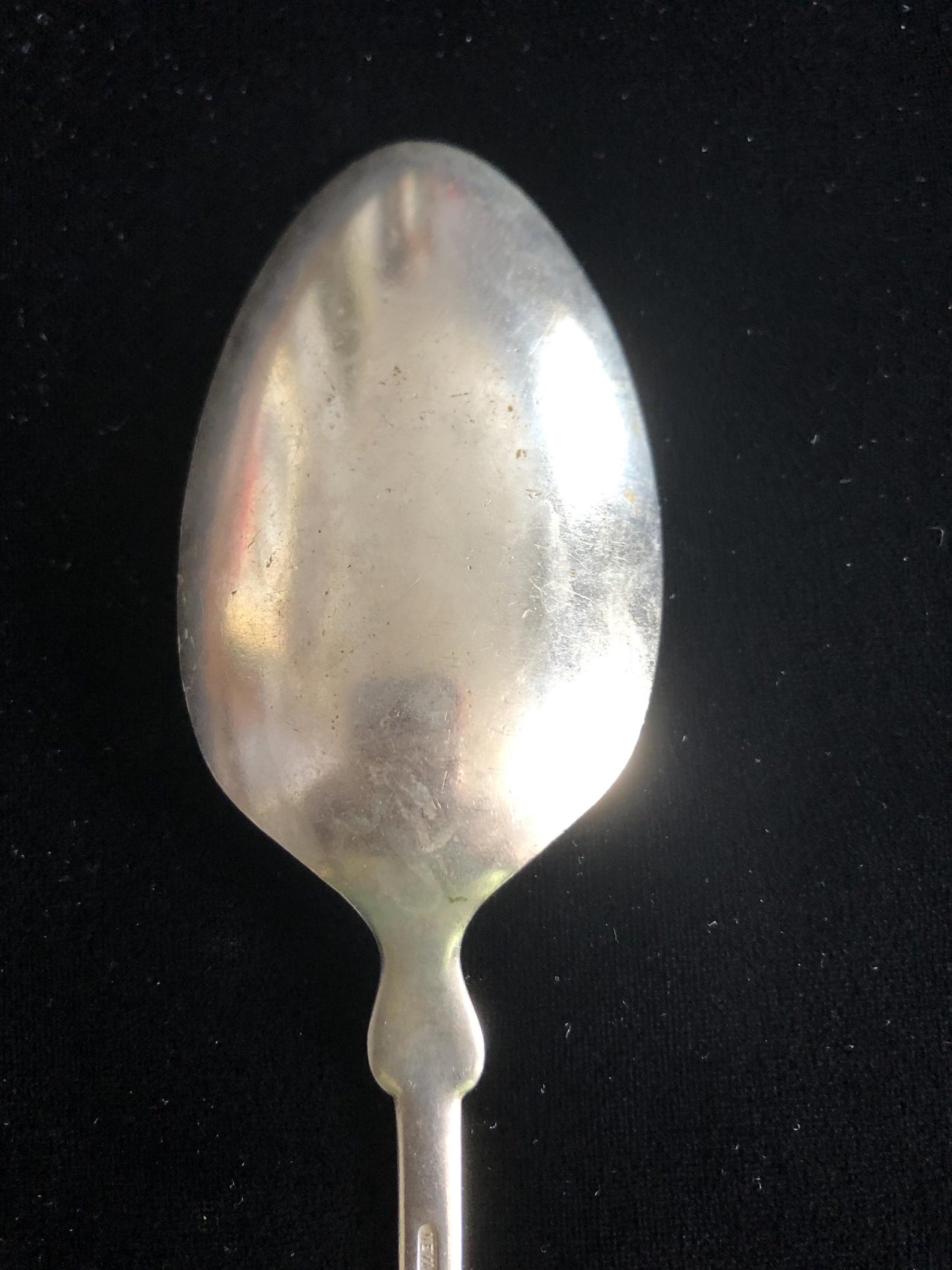 Antique Nevada Nickel Silver O. S. CO. Serving Spoon Tipped Fiddle ...
