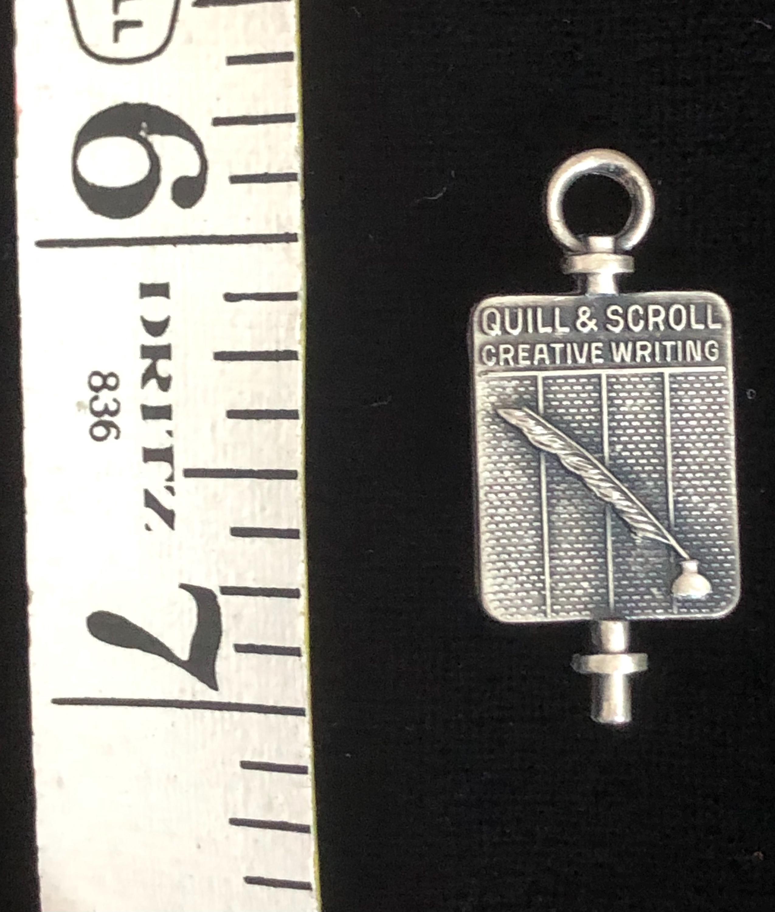 Vintage Sterling Silver Quill and Scroll Creative Writing Pin - Etsy