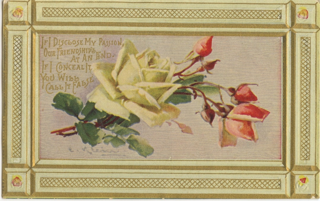 Antique Lightly Embossed Catherine Klein Postcard Ben Franklin Stamp Mount Holly VA 1910 - Etsy