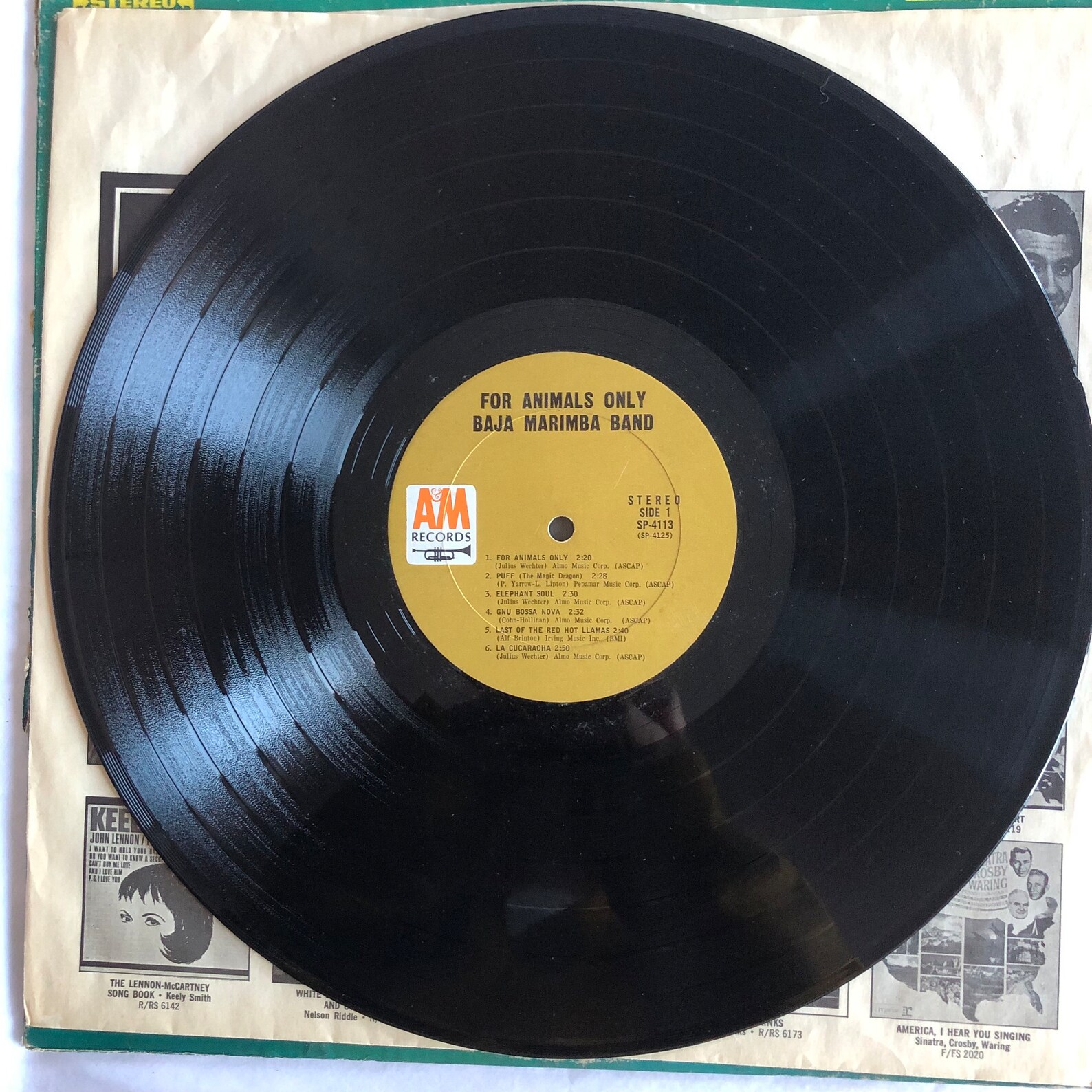 Baja Marimba Band for Animals Only A&M 1966 Vintage Vinyl Record Album ...