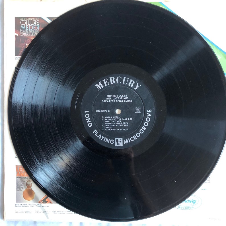 Sophie Tucker Her Latest and Greatest Spicy Songs Mercury 1955 Vintage ...