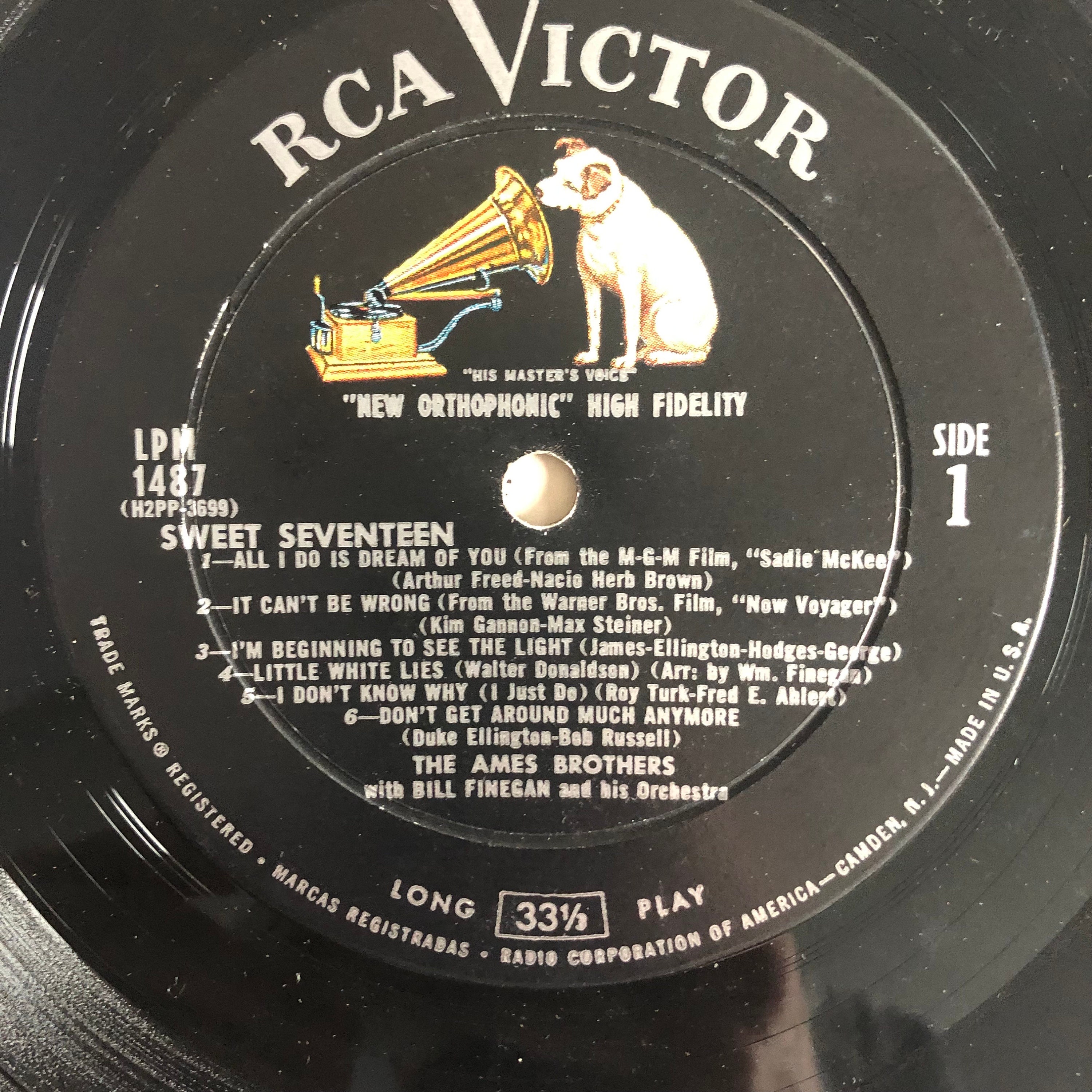 The Ames Brothers Sweet Seventeen With Bill Finegan and His Orchestra ...