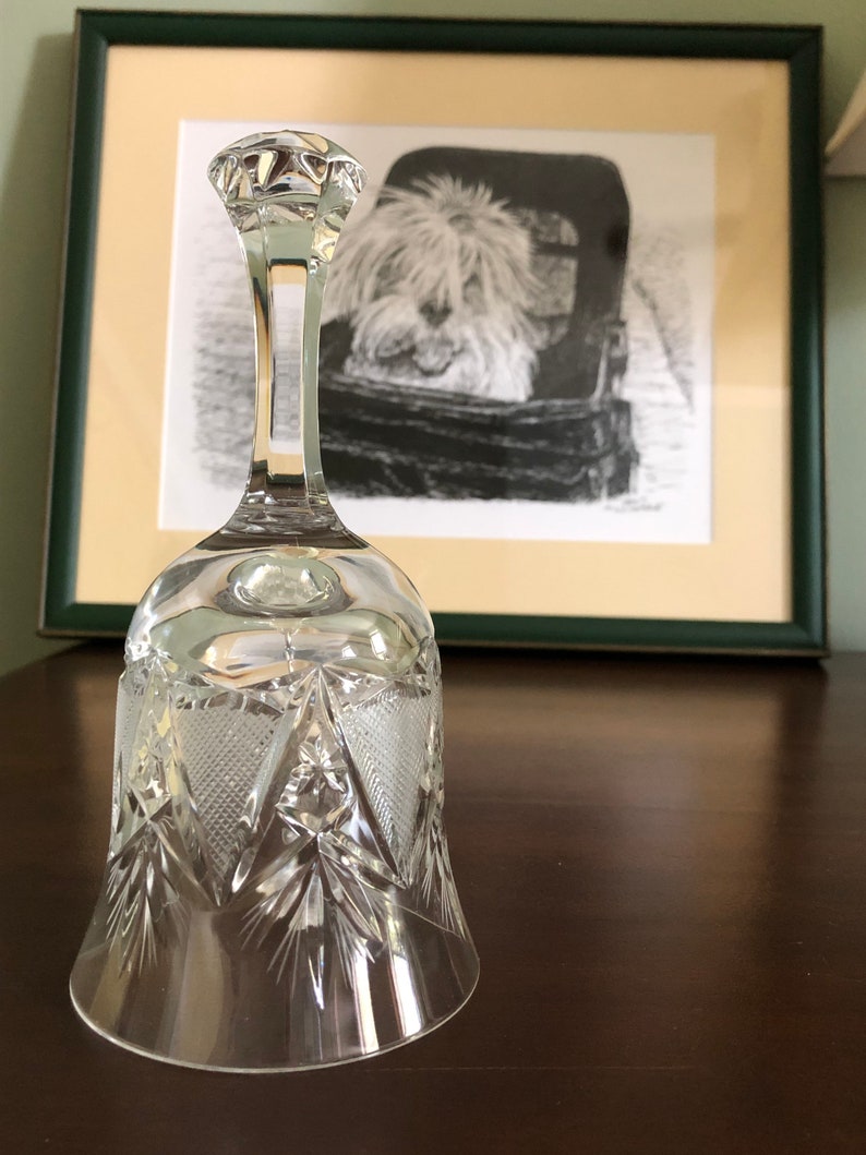 Vintage Hand Cut Lead Crystal Bell Made in Hungary - Etsy