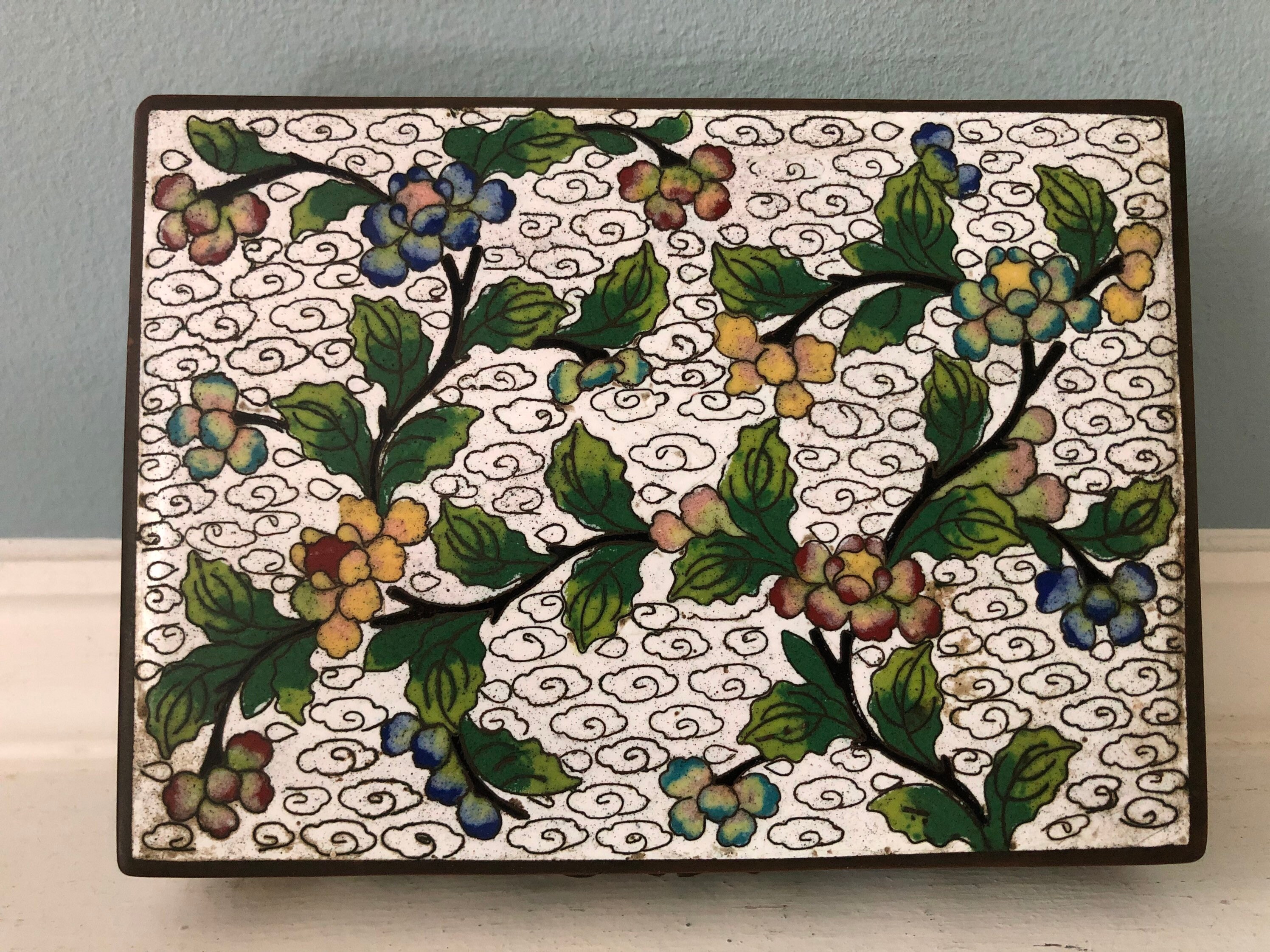 Antique Enameled Metal Playing Card Box Made in China - Etsy