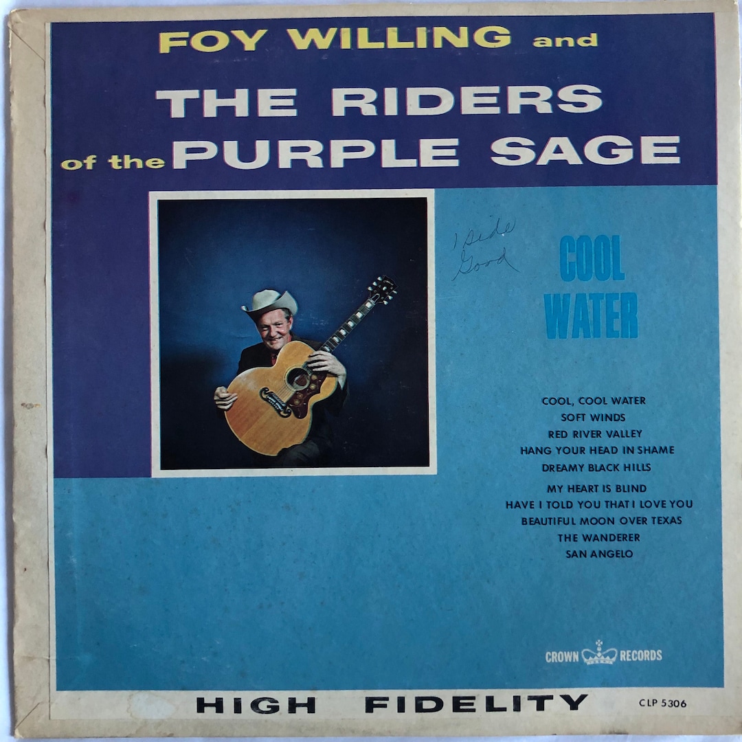 Foy Willing and the Riders of the Purple Sage Cool Water Crown 1950s ...
