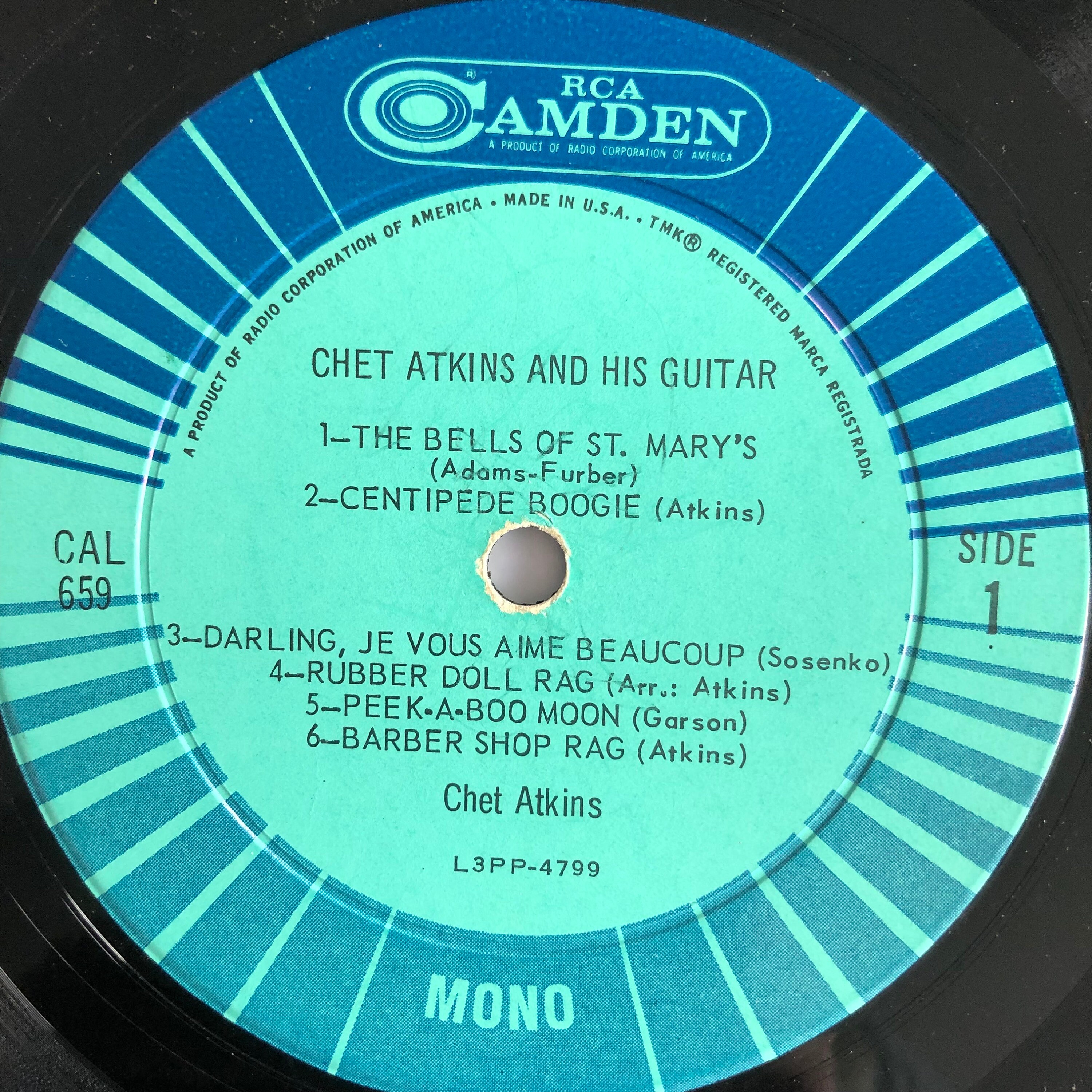 Chet Atkins and His Guitar RCA Camden 1961 Vintage Vinyl Record Album ...