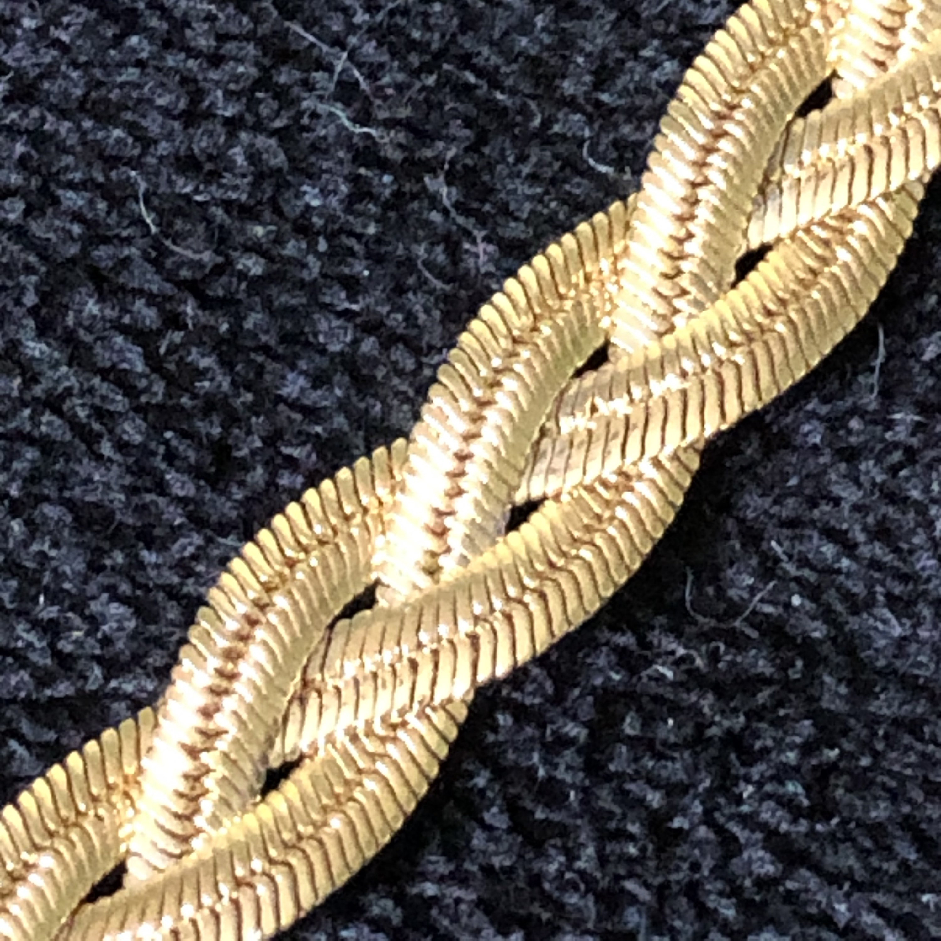 Vintage Golden Three-strand Snake Chain Bracelet - Etsy