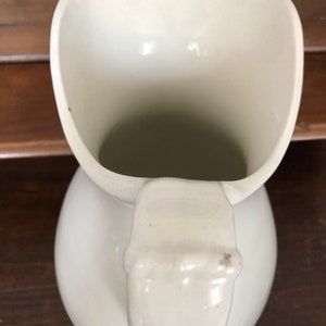 Antique White Ironstone China Warranted Pitcher - Etsy
