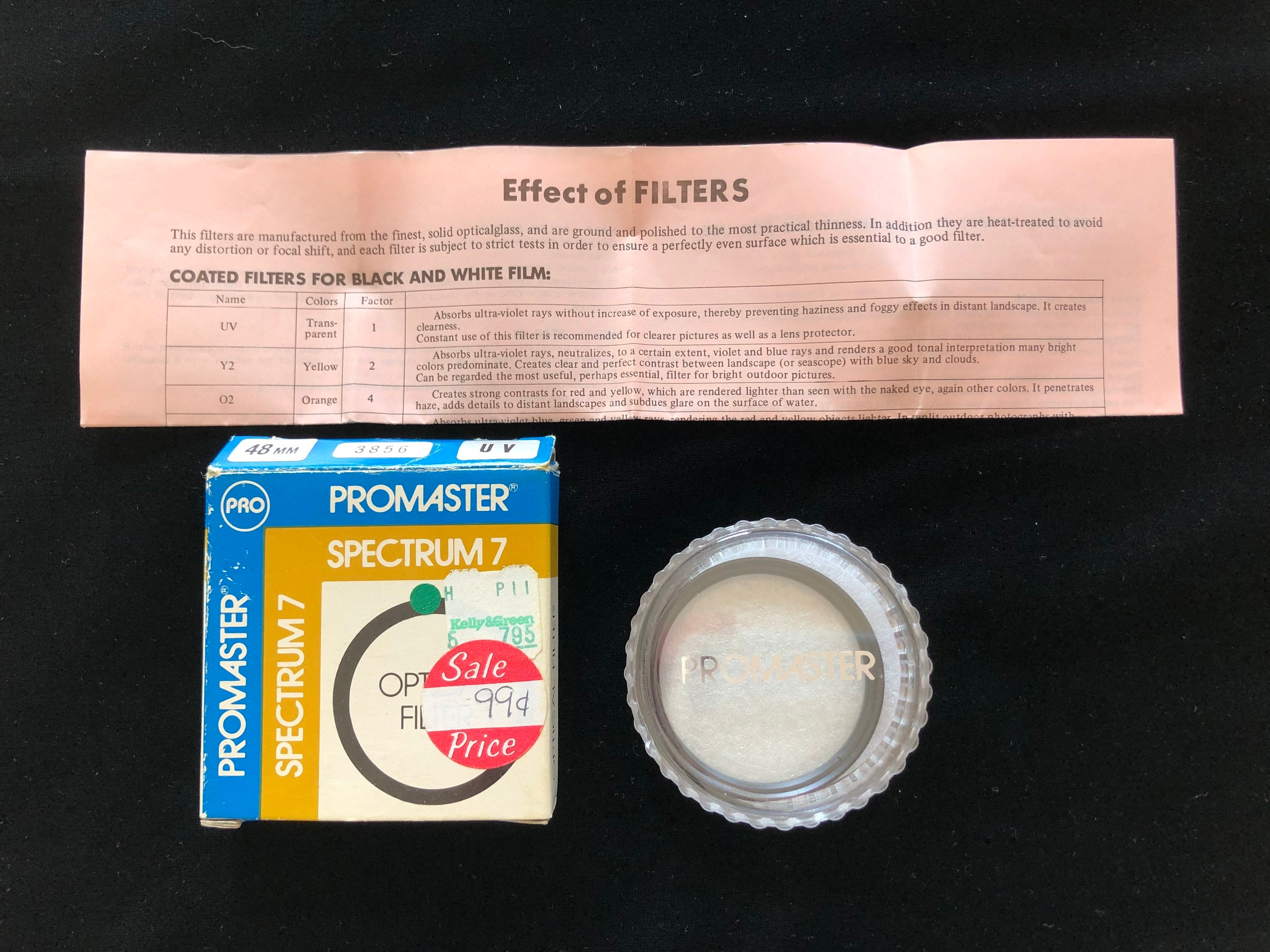 Promaster Spectrum 7 48mm UV Optical Filter With Original Case, Box and ...