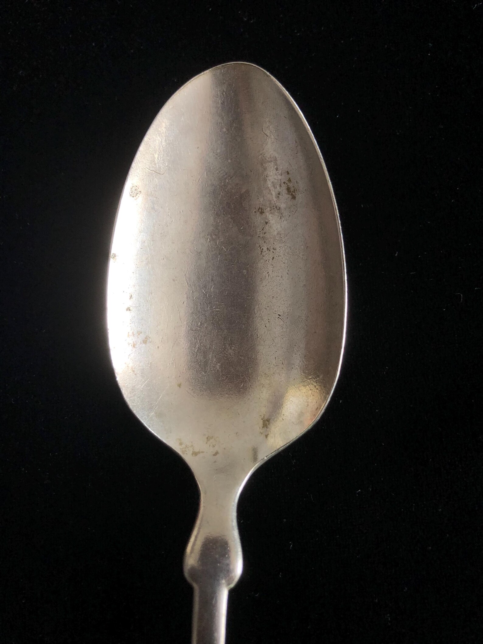 Antique Nevada Nickel Silver O. S. CO. Serving Spoon Tipped Fiddle ...