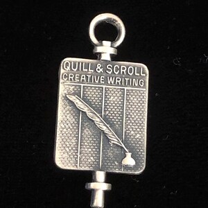 Vintage Sterling Silver Quill and Scroll Creative Writing Pin - Etsy