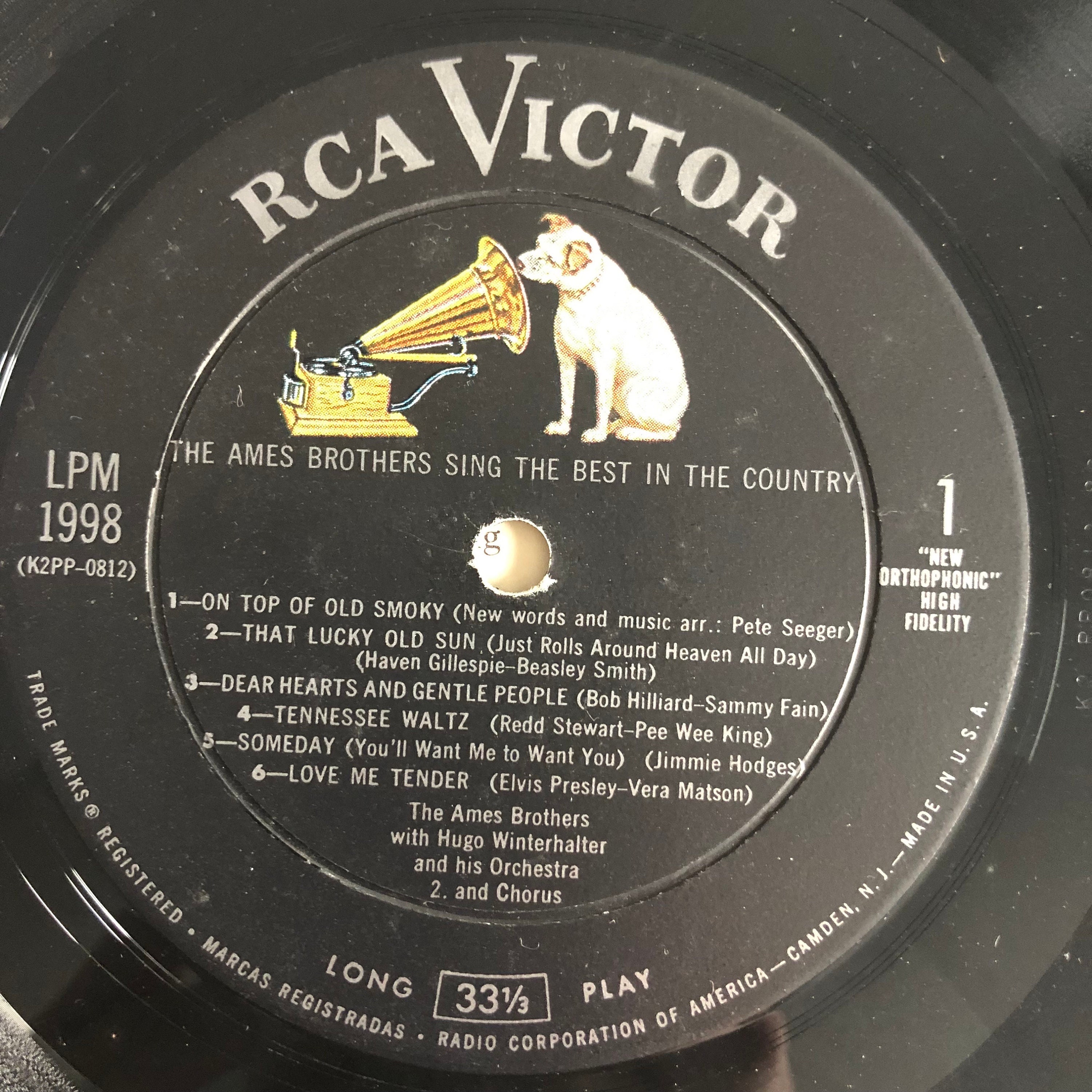 The Ames Brothers the Best in the Country Hugo Winterhalter and His ...