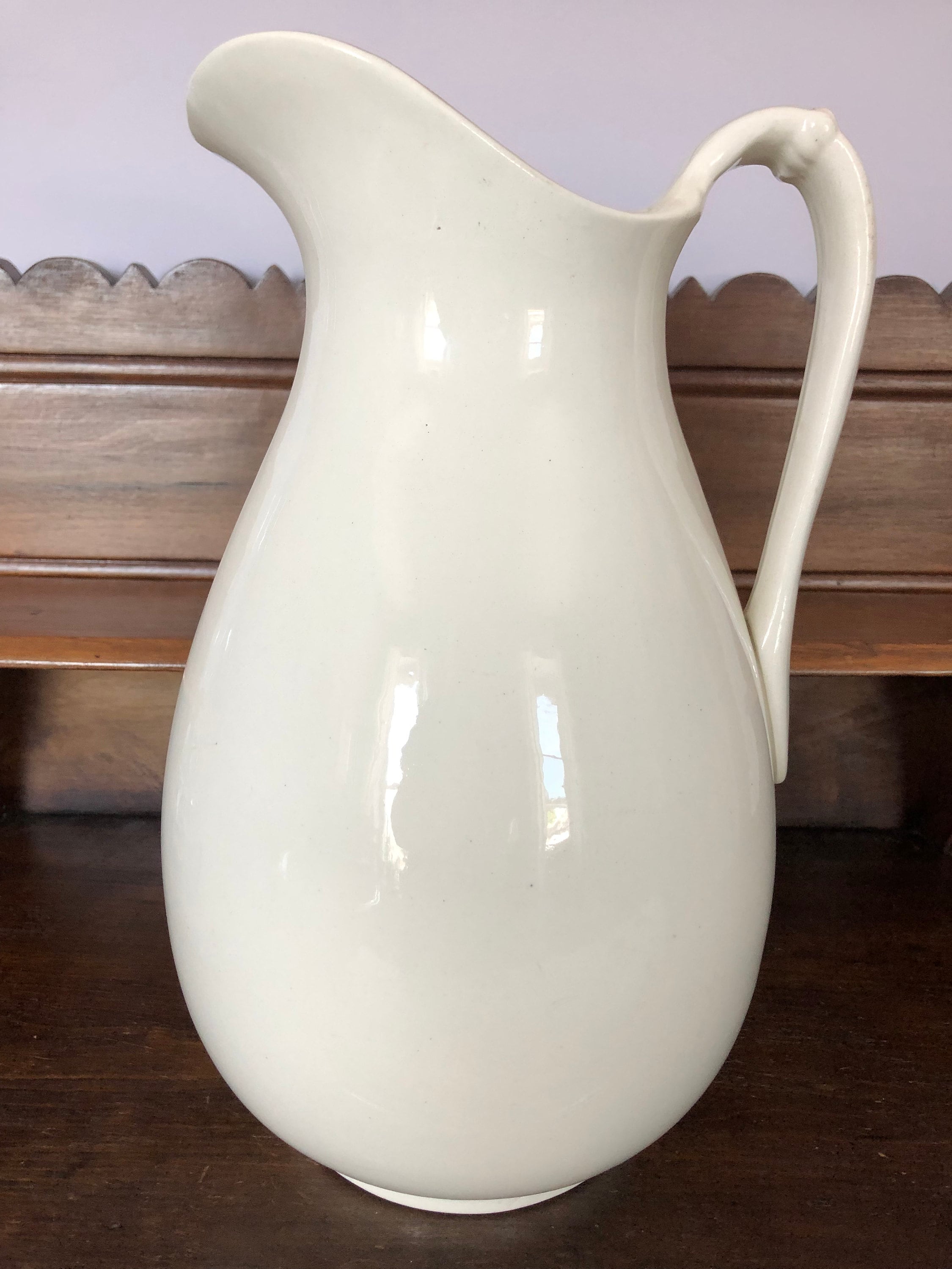 Antique White Ironstone China Warranted Pitcher - Etsy