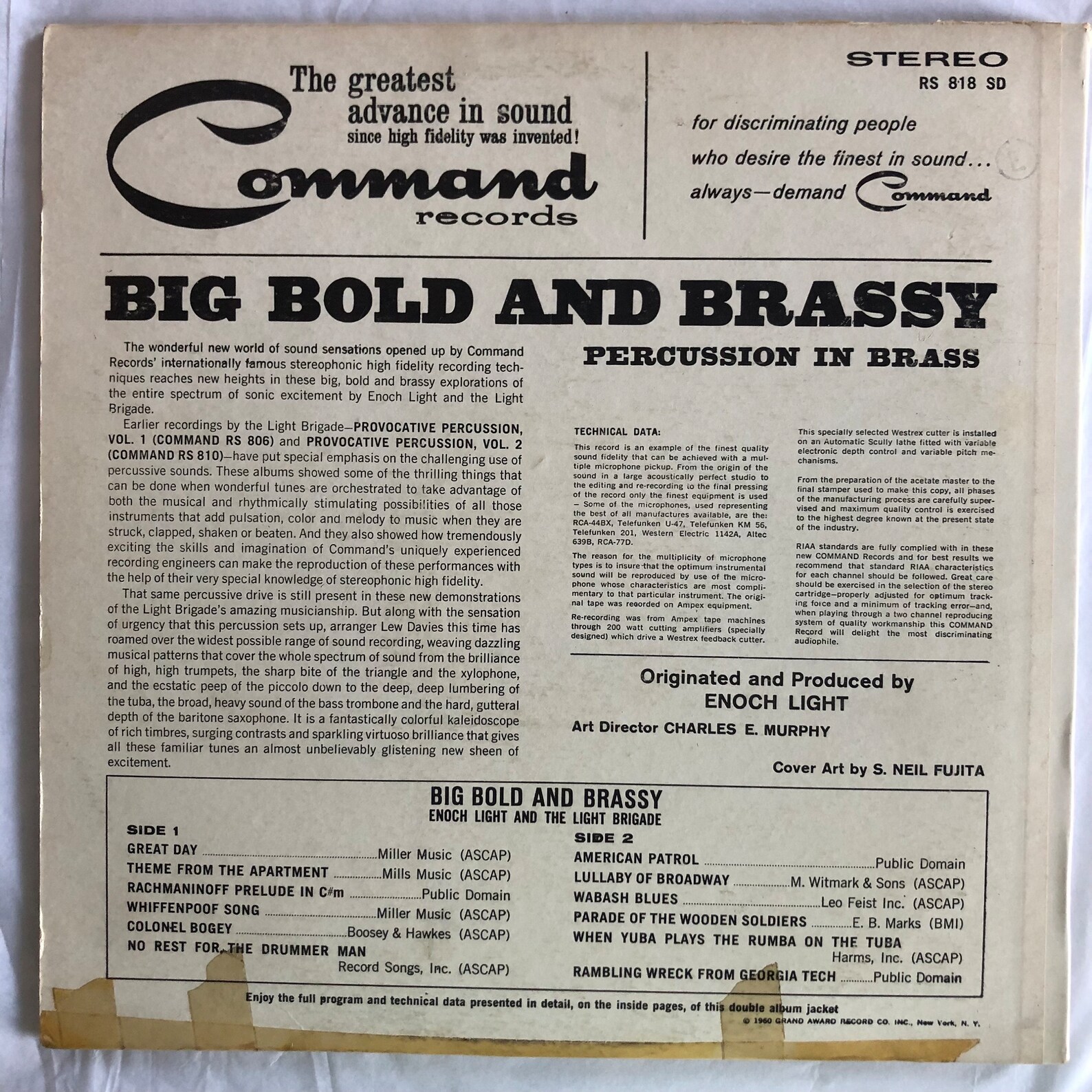 Enoch Light and the Light Brigade Big Bold and Brassy Percussion in ...
