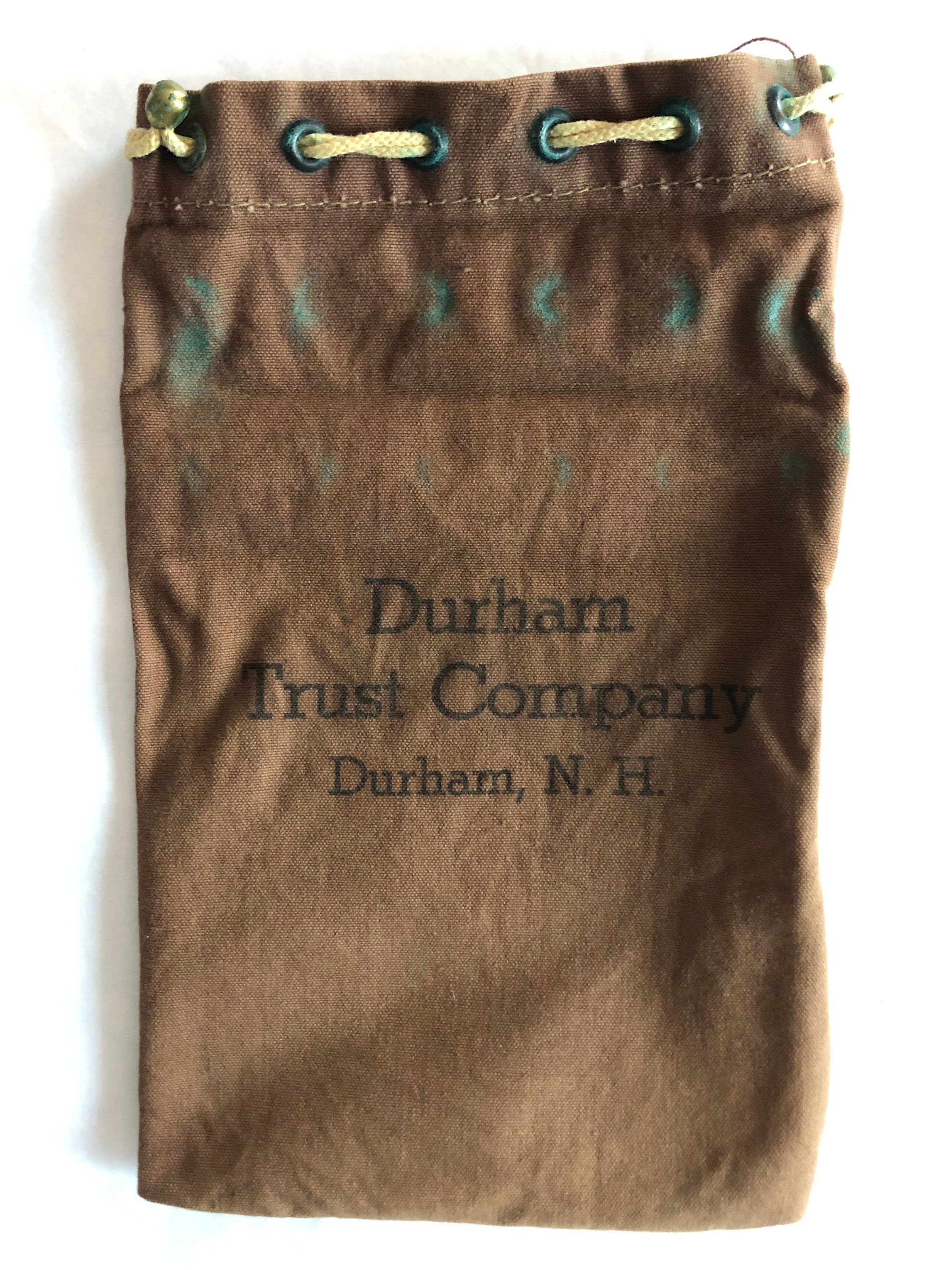 Vintage Canvas Bank Bag Durham Trust Company New Hampshire - Etsy