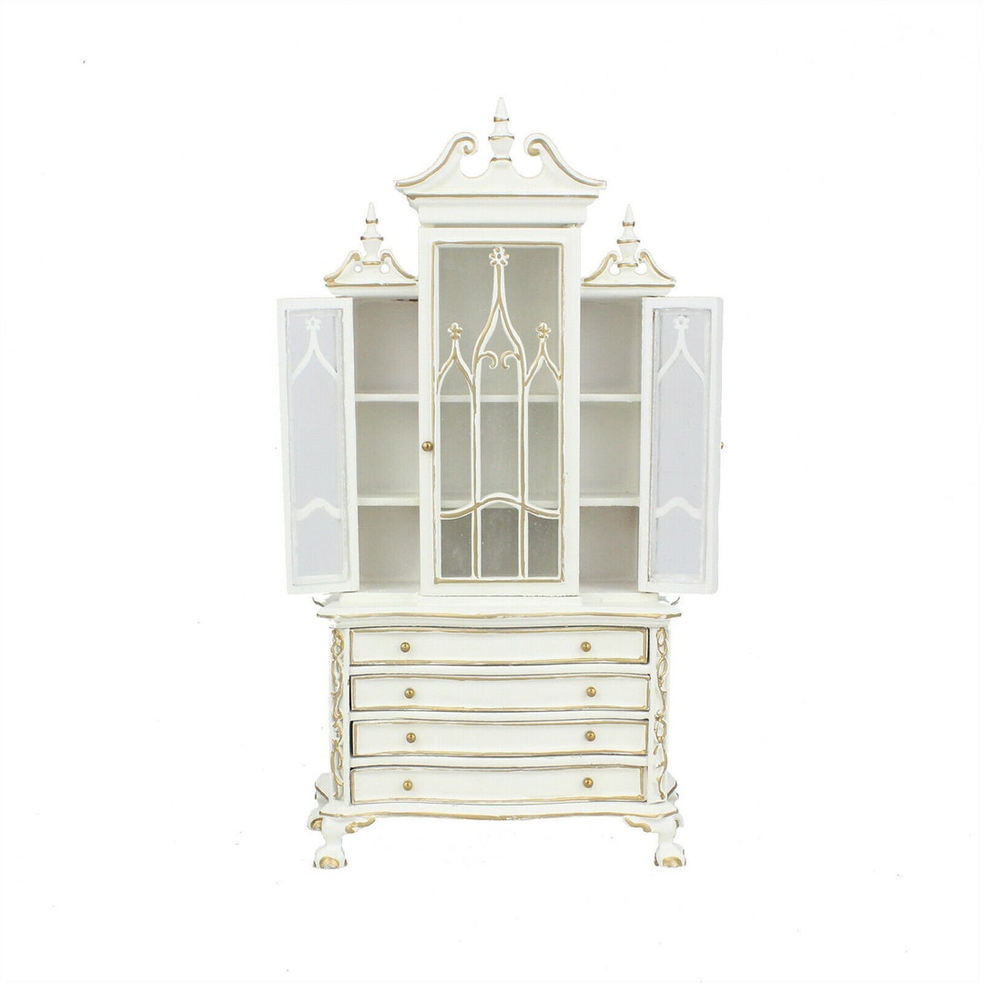 1/12 Scale Dollhouse Miniature Furniture Well Hand Dinning Room White ...